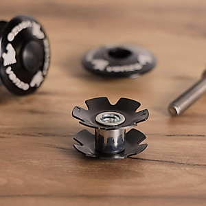 CyclingDeal Venzo Bike Bicycle Fork Tube Lightweight Alloy Star Nut 1-1/8" with Headset Cap Kits - 2 Pack