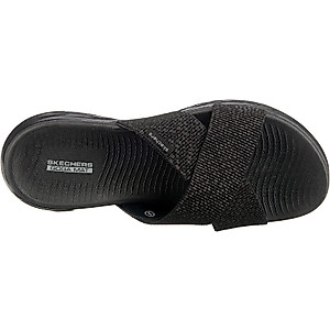 Skechers womens On-the-go 600 - 16259 Slide Sandal, Black, 7 US