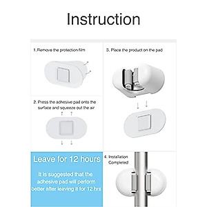 FLAUVEL Broom Hook Wall Mount Broom Hangers Garage Wall Organizer 1-Pack Tool Holder for Home, Kitchen, Garden, Garage White