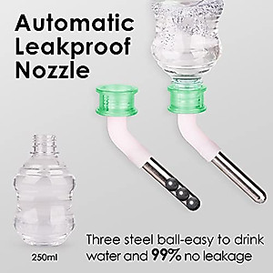 Super Design Dog Water Bottle Stand, Automatic Multifunctional Dog Water Bottle Dispenser Dog Water Feeders Bowl Dispenser Portion Control Water Dispenser for Dogs & Cats, No More Dripping Beard