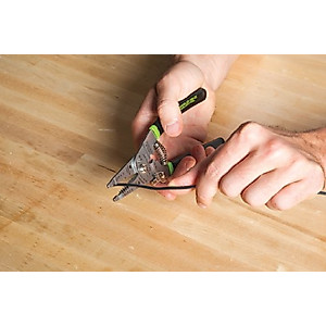 Greenlee 1955-SS Stainless Steel Wire Stripper for 10-18 AWG Solid and 12-20 AWG Stranded, Heavy-Duty Stripper, Cutter, and Crimper Tool