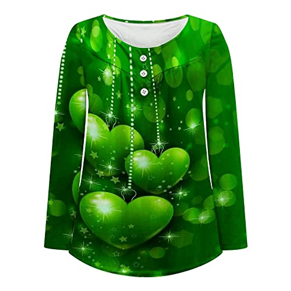 Green Womens Top Daily Deals Green Tshirts Shirts for Women Womens Long Sleeve Blouse St Patricks Day Party Supplies Shirt