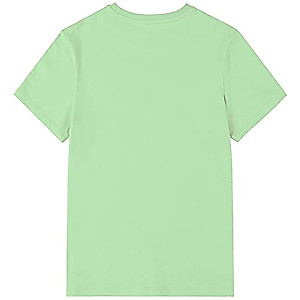 AMERICLOUD Kids Short Sleeve T-Shirt Youth Soft Tee Crewneck Cotton T Shirts for Boys and Girls Size 3-12 Years(Green-L)