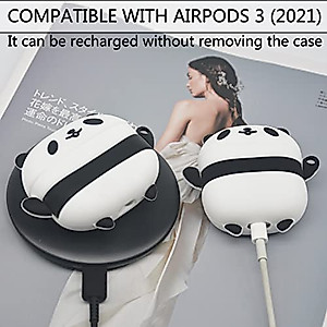 KaKuLan AirPods 3 Case Cover with Keychain, Durable Silicone Cute Cartoon Animal Character Case Cover Compatible with Airpods 3