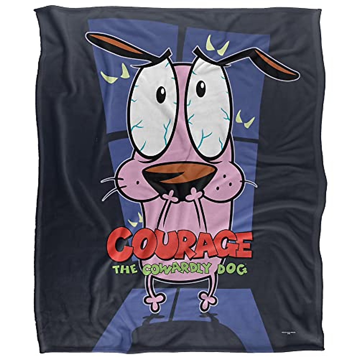 Courage The Cowardly Dog Window Officially Licensed Silky Touch Super Soft Throw Blanket 50" x 60"