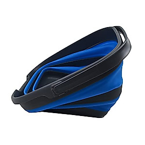 SAMMART 10L (2.6 Gallon) Collapsible Rectangular Handy Basket/Bucket (Grey/Blue (Set of 2))