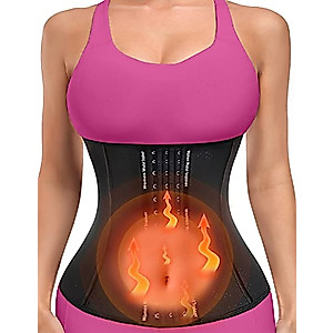 YADIFEN Corset Waist Trainer for Women, Latex Waist Cincher Workout Body Shaper Breathable Girdle Sport Belt