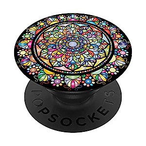 Beautiful Colorful Mandala Design PopSockets Swappable PopGrip