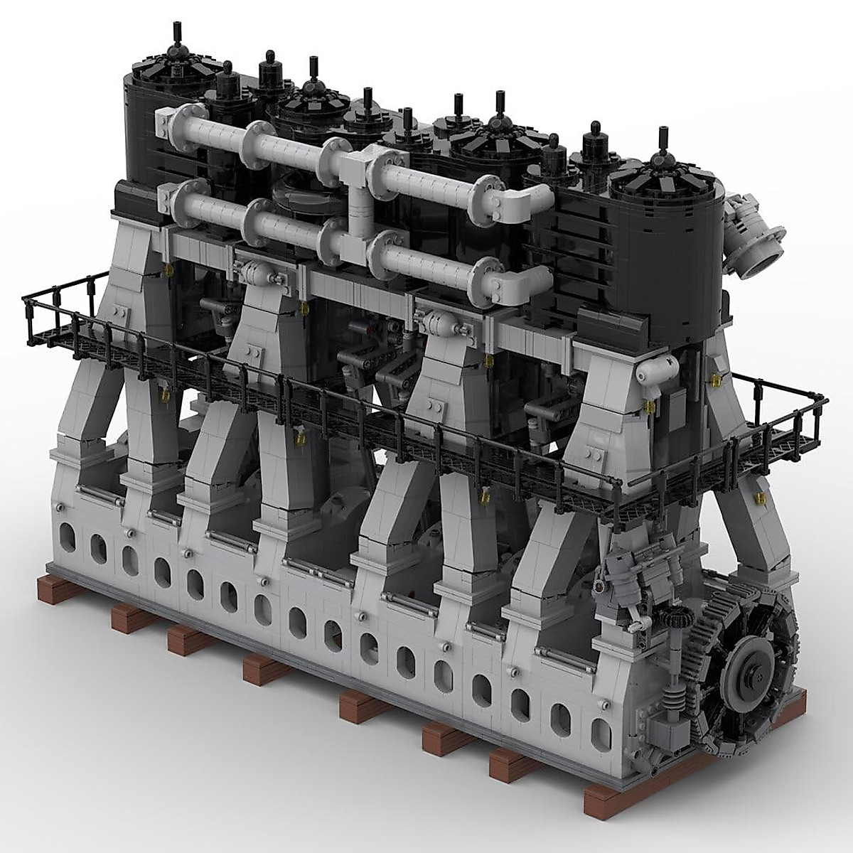 KAROYD Technic Titanic Reciprocating Triple Expansion Steam Engine Building Kit, Engine Series Building Blocks Set, Compatible with Lego (6584PCS)