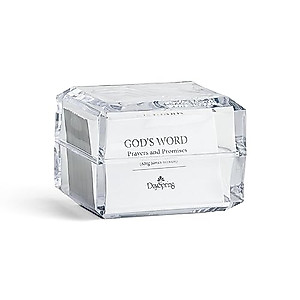 DaySpring - God's Word Promise Box: Prayers and Promises (King James Version) - Large Print Cards with Scriptures and Prayers (T9656) 3 3/4" x 2 1/2" x 2 3/4"