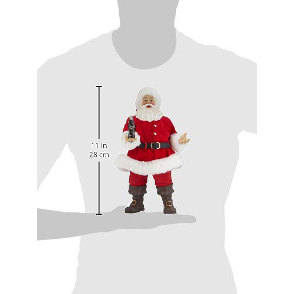 Kurt Adler 10.5-Inch Coca-Cola® Santa with LED Bottle Table Piece