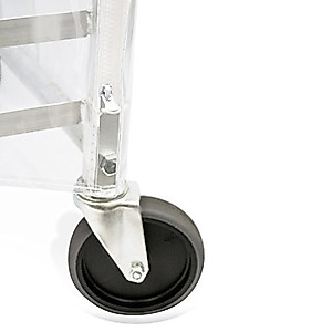 TrueCraftware - Durable Clear Plastic Cover for 20 Tier Commercial Kitchen Bun Pan Sheet Rack - 28 x 23 x 61 - Heavy Duty Plastic Sheet Pan Rack Cover with Zippers