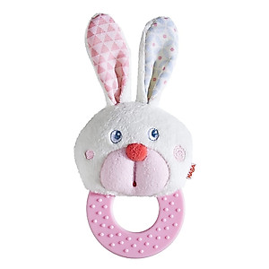 HABA Ultimate Easter Basket Toy Bundle - Musical Eggs, Bunny Teether, Hops Cuddly Lovey and Bunny Ball
