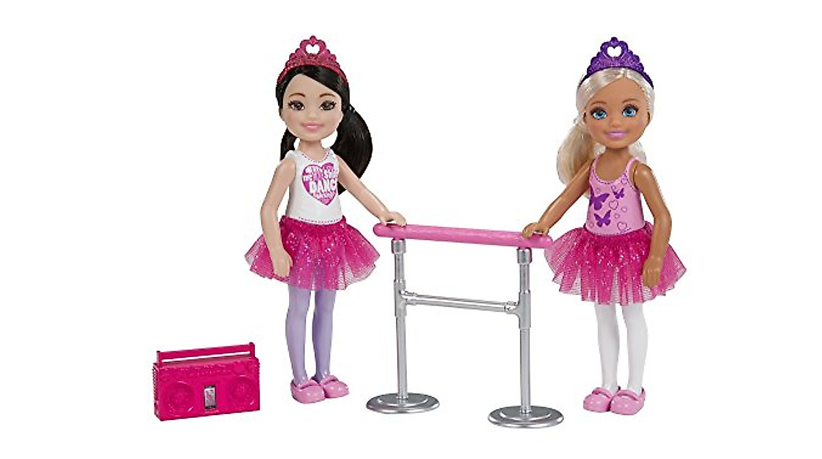 Barbie Chelsea Dolls Set with Ballet Accessories - Double Fun