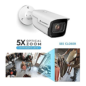 Amcrest 4K Optical Zoom AI IP PoE Camera, Varifocal 8MP Outdoor IP POE Camera Bullet, Face Detection, Human & Vehicle Detection, 2.7mm~13.5mm Lens, IP67, 5X Optical Zoom, (IP8M-VB2896EW-AI)