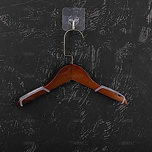 AUEAR, 100 Pack Clear Non-Slip Rubber Clothes Hanger Grips Clothing Hanger Strips for Wood Plastic Hangers Home Stores Use