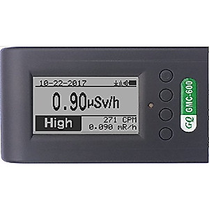 GQ Radiation Detector Dosimeter, GMC-600 Plus, Battery Powered, Wi-Fi Connectivity and Data Logging, High Sensitive, Alpha, Beta, Gamma, X-ray, Lithium-Ion
