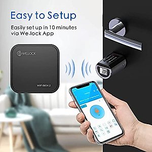 WELOCK Smart WiFibox 2 Gateway for Smart Door Lock WiFi Bridge for Keyless Entry Door Lock, Remote Control Smart Hub, Compatible with Alexa，Compatible with All WE LOCK Smart Door Locks