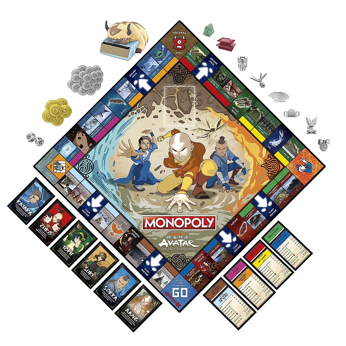 Hasbro Gaming Monopoly: Avatar: Nickelodeon The Last Airbender Edition Board Game for Kids Ages 8 and Up, Play as a Member of Team Avatar (Amazon Exclusive)