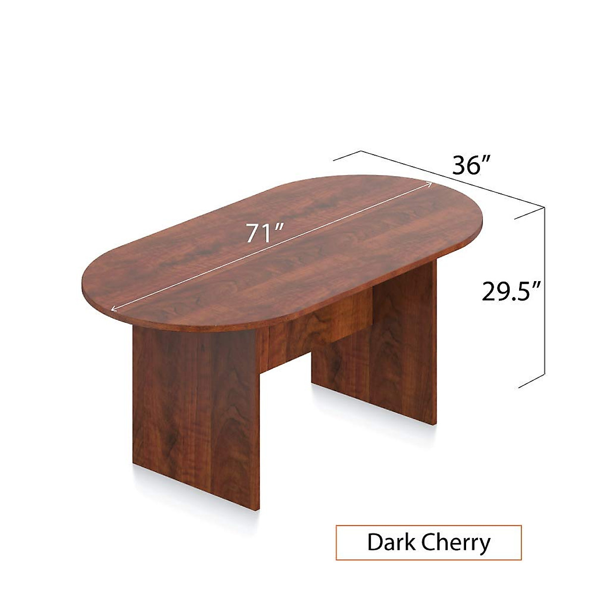 GOF 6FT, 8FT, 10FT Conference Table Chair (G10900B) Set, Cherry, Espresso, Mahogany, Walnut, Artisan Grey (6FT with 4 Chairs, Dark Cherry)