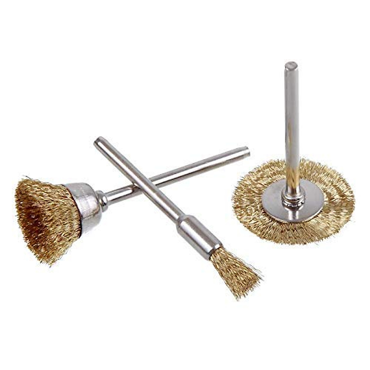 90 Pcs Wire Brushes Set, Rocaris Brass Wire Wheels Pen Brushes Set Kit Accessories for Rotary Tool