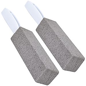 2 Pack Pumice Stone,Pumice Cleaning Stone with Handle,Pumice Stone Toilet Cleaner Tool Stain Remover for Toilet,Kitchen,Bathtubs,Pool,Bathroom,Grill,Household