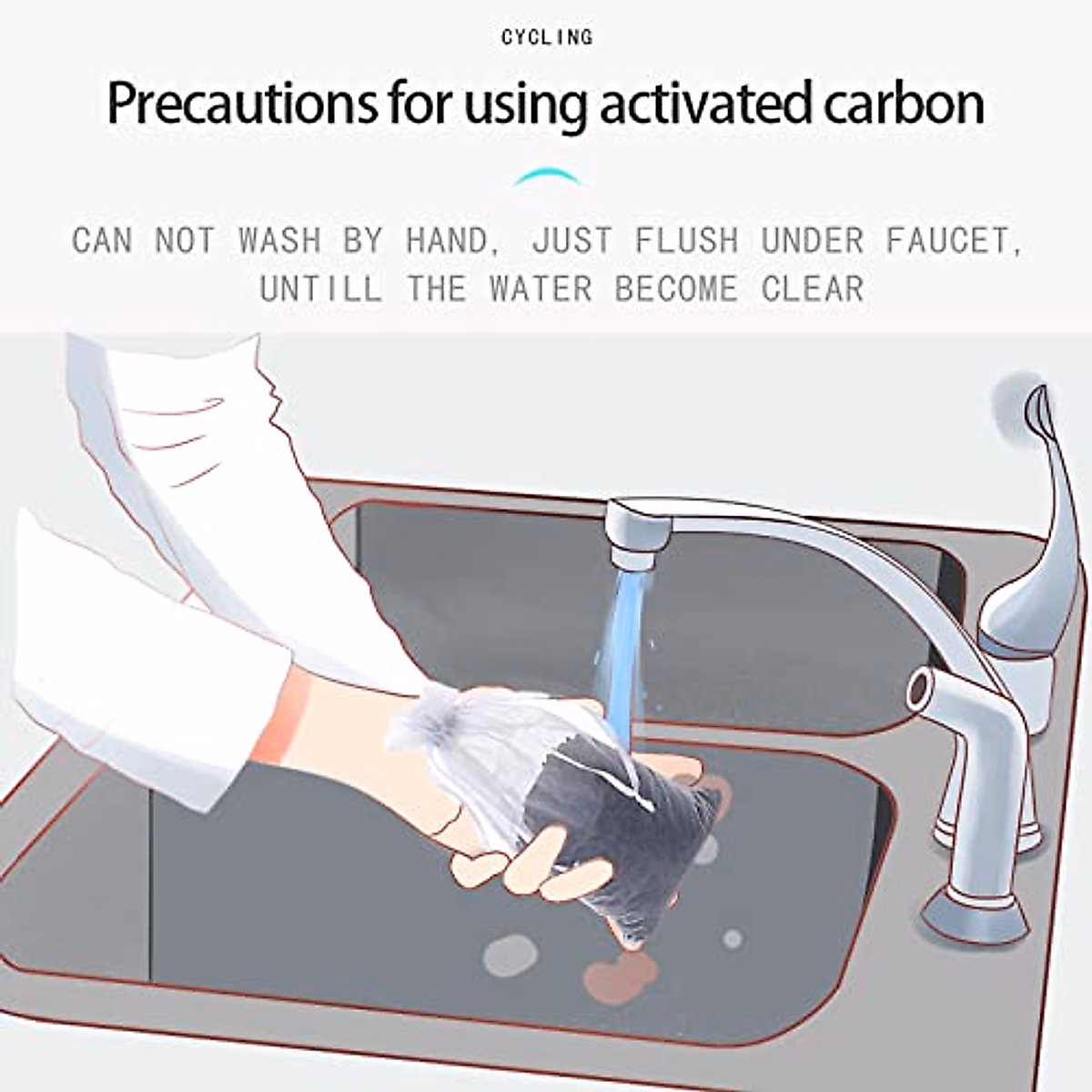 Minxue Activated Carbon Aquarium Bamboo Charcoal Pellets Clear Than Coal Filter Media Accessories with mesh Bag