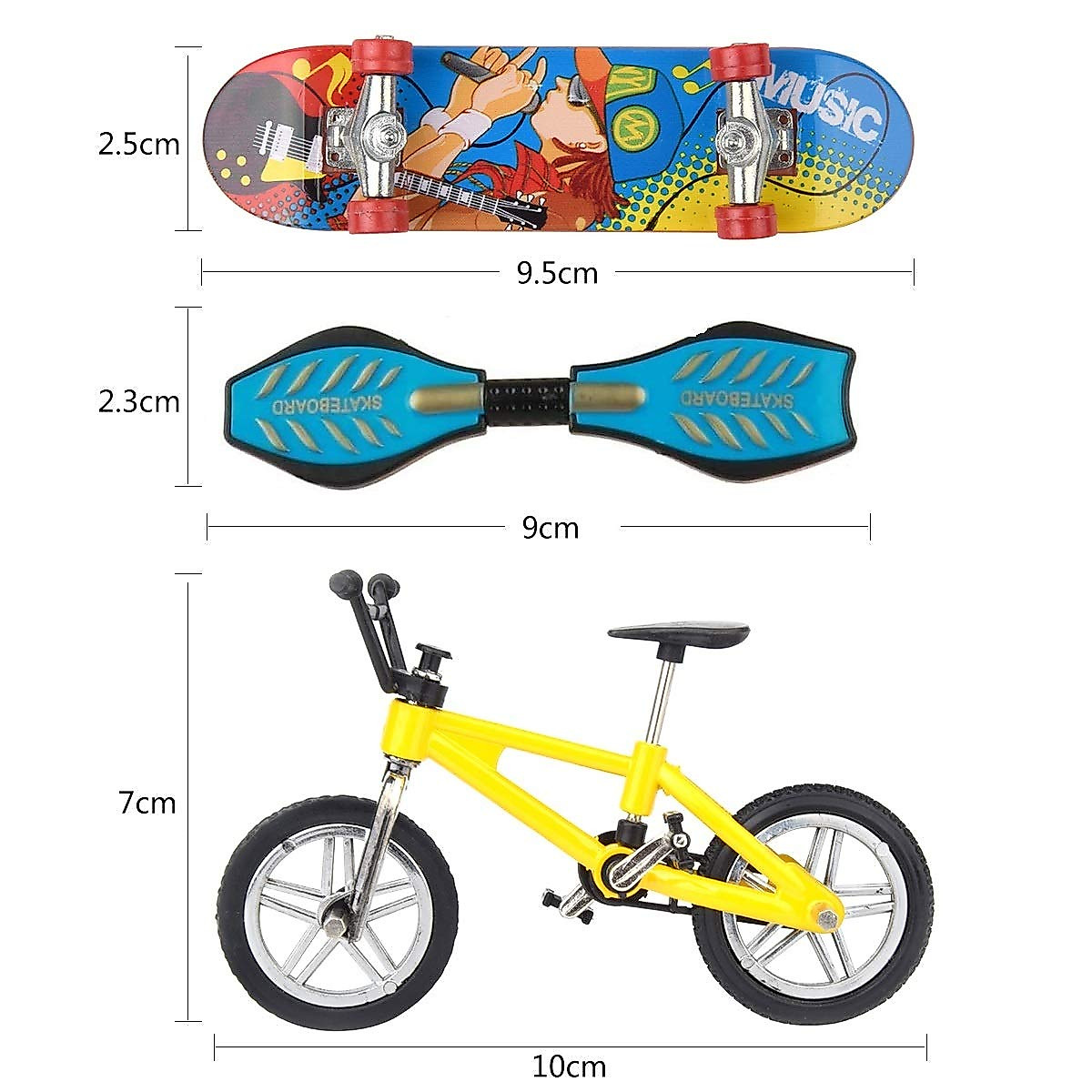 Yoeevi Mini Finger Sports Park Ramp Toys Set, Skateboards/Bikes/Swing Boards/Replacement Wheels and Tools with Ramp and Rail Park Stair Educational Finger Toy Set for Kids Party Favor