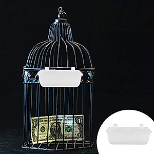 Hemoton 5PCS Bird Feeder Bird Food Feeding Cup Pet Bird Waterer Plastic Water Feeder Hanging Bowl for Poultry Parrot Pigeon Cage