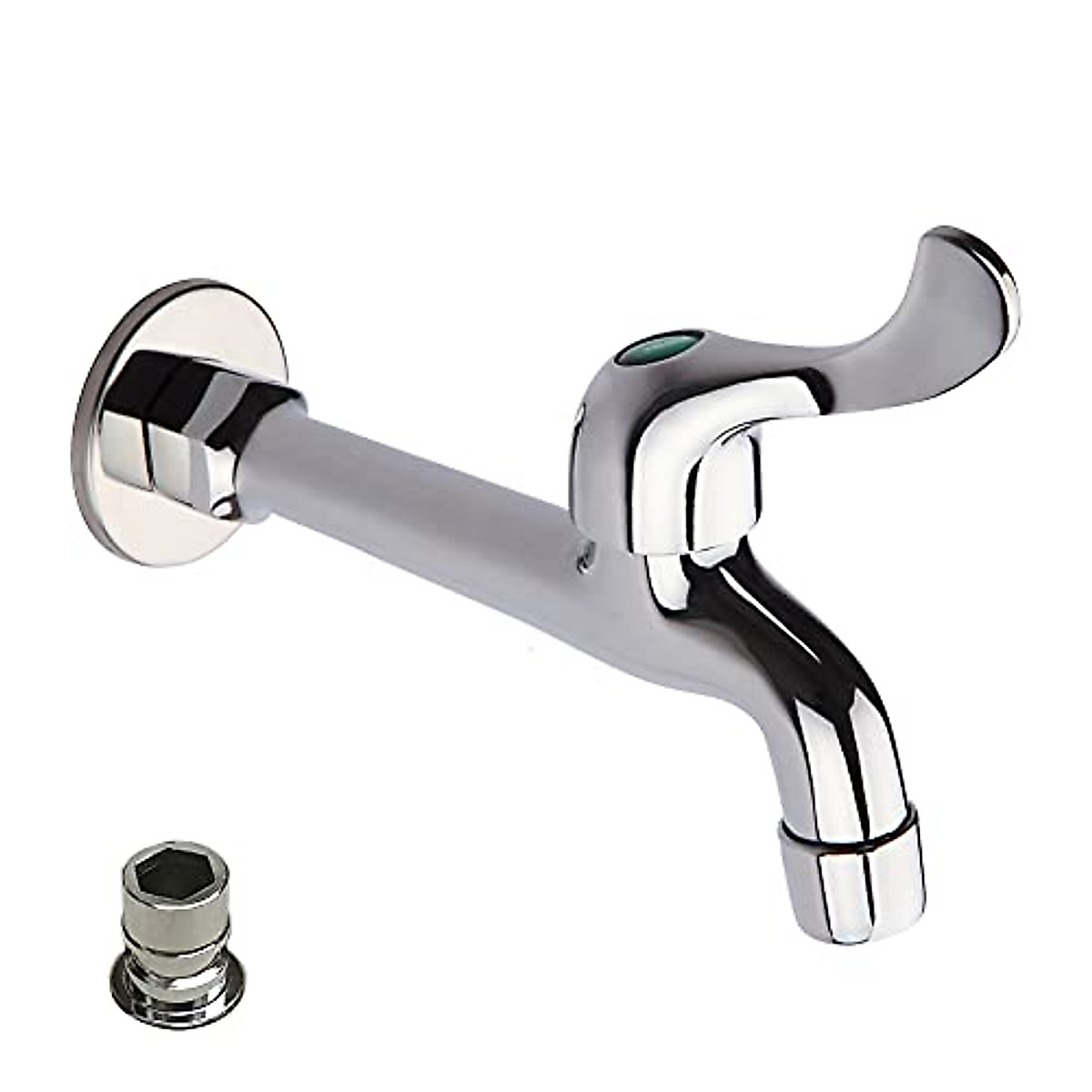 HARPOON Wall Mounted Balcony Mop Sink Faucet Brass Single Handle Cold Garden, Laundry Utility Faucets G1/2'' Inch Thread, Copper Chrome