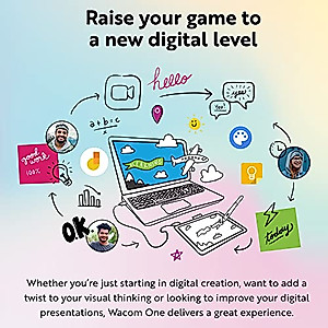 Wacom One HD Refurbished Creative Pen Display, Drawing Tablet with Screen, 13.3" Graphics Monitor