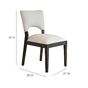 Posh Pollen Uptown Set of 2 Upholstered dining chairs, White