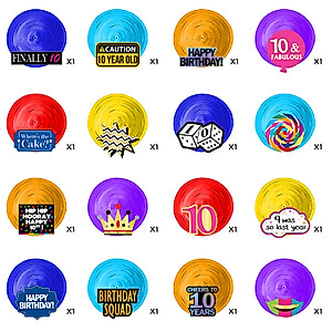 10th Birthday Hanging Swirls - 31 Pieces - Funny 10th Birthday Party Supplies, Decorations, Gifts and Favors