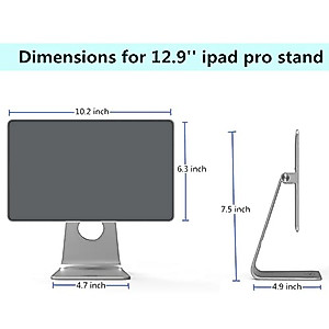 KABCON Magnetic Stand for iPad Pro 12.9,360¡ã Rotating Floating Magnetic Stand Holder for iPad Pro 12.9 3rd/4th/5th Generation-Silver ¡­
