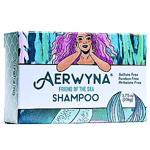 AERWYNA Solid Shampoo Bar with Jojoba, Panthenol & Spirulina (3.75oz)
