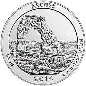 2014 P,D,S BU Arches Utah National Park NP Quarter Choice Uncirculated US Mint 3 Coin Set