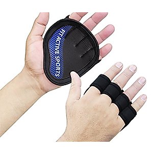Fit Active Sports Workout Gloves for Gym - Durable Gym Grips, & Grip Pads - Rubber Padding to Avoid Calluses - Suits Men & Women