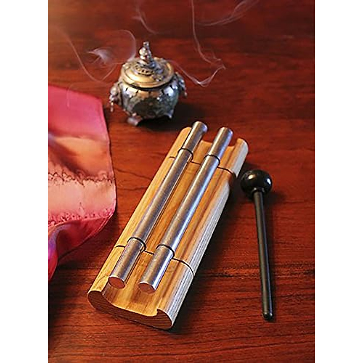 Woodstock Wind Chimes Zenergy Duo Hand Bell Chime, 2 Tone, Bell Percussion Instrument for Meditation, Yoga, Classrooms, Offices, Great for Awareness, Relaxation 7.5" (ZENERGY2)