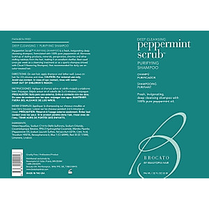 Brocato Peppermint Scrub Shampoo and Conditioner Liter Duo, 32oz Each | Fresh, Invigorating, Cleaning & Moisturizing | Pure Peppermint Oil For All Hair Styles