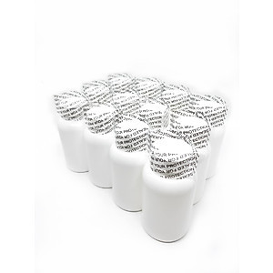 200ml White HDPE Pill Packer Bottles - 12 Count with Caps and Tamper Evident Shrink Bands (CRHS)