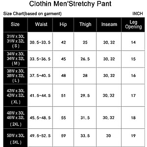 clothin Men's Elastic-Waist Travel Pant Stretchy Lightweight Pant Multi-Pockets Quick Dry Breathable(Black M-32)