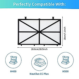 9991432-R4 Ultra Fine Cartridge Filter Panels Robotic Pool Filter Cleaner Replacement Parts Large Filter Panels Pool Cleaner Filter Compatible with Dolphin m400, m500,Nautilus Plus (8 Pieces)