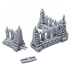 Cemetery Ruins Bundle by Terrain4Print, 3D Printed Tabletop RPG Scenery and Wargame Terrain for 28mm Miniatures