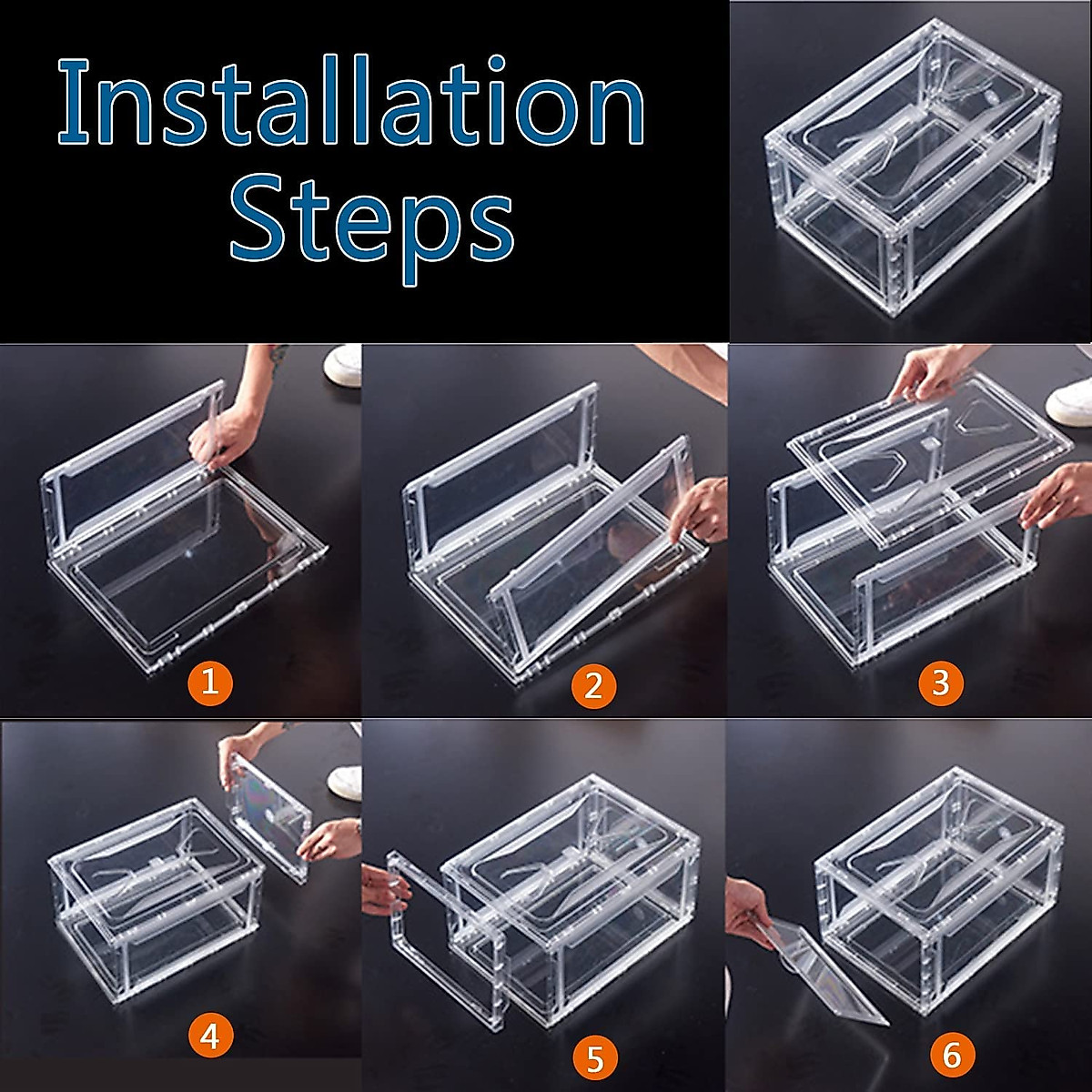 Shoe Boxes Clear Plastic Stackable Shoe Storage Organizers For Man and Women
