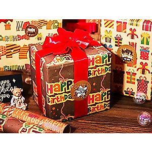 Birthday Wrapping Paper.9 Different Types of Gift Wrapping Paper（Each 27.5 x19.7 inches/70×50cm）.Birthday Wrapping Paper For Boys Men Women Girls Kids.…