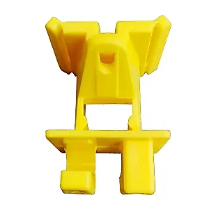 QMARK 25 Pack Electric Fence Wood Post, Nail on Insulators, Nail In Insulators, 1-1/2 Inch Extender Wood Post Insulators with Nails - Yellow (25 Pack)