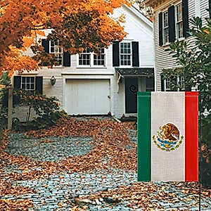 AVOIN Mexican MX National Garden Flag Vertical Double Sized, Día de independecia Yard Outdoor Decoration 12.5 x 18 Inch