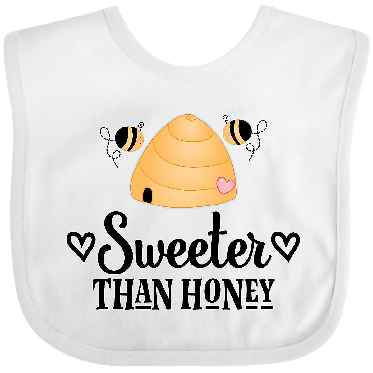 inktastic Honey Bee Girls Cute Baby Bib White 2f0e7