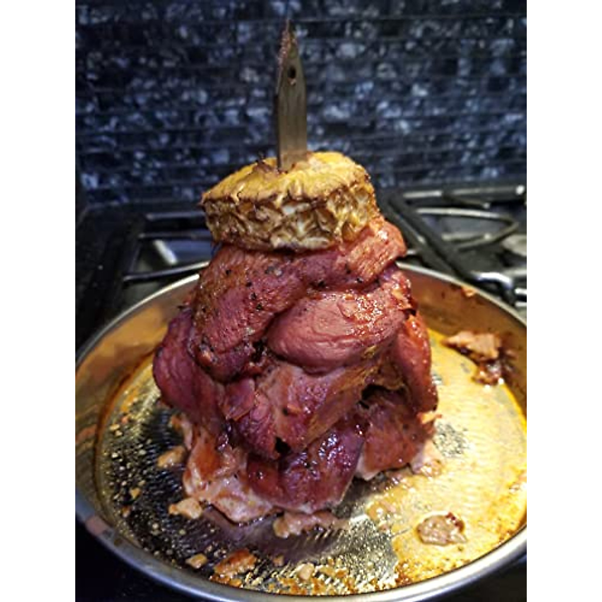 Al Pastor Skewer for Grill, 7.5'' and 10'' Skewers, 10"x10" and 1.40 depth Stainless Steel Base Plate,Vertical Skewer,Bbq Vertical Skewer,Trompo Para Tacos Al Pastor,Vertical Rotisserie,Vertical Spit