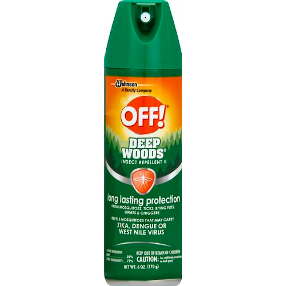OFF! Deep Woods Insect Repellent Aerosol, Bug Spray with Long Lasting Protection from Mosquitoes, 6 oz